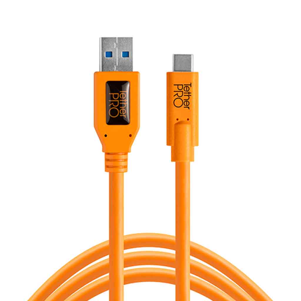 Tether Tools Tetherpro USB-A 3.0 To C 15Ft Orange | Rockbrook Camera